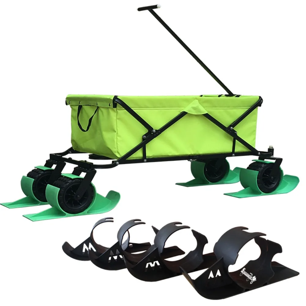 Present-Outdoor-Fun-Winter-Accessories-Folding-Wagon-Wheel-Snow-Sled ...
