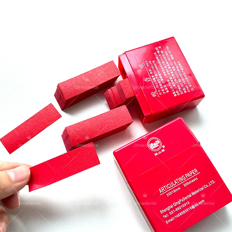 300 Sheet/Box Dental Articulating Paper Strips 55*18mm Red/Blue Dental ...