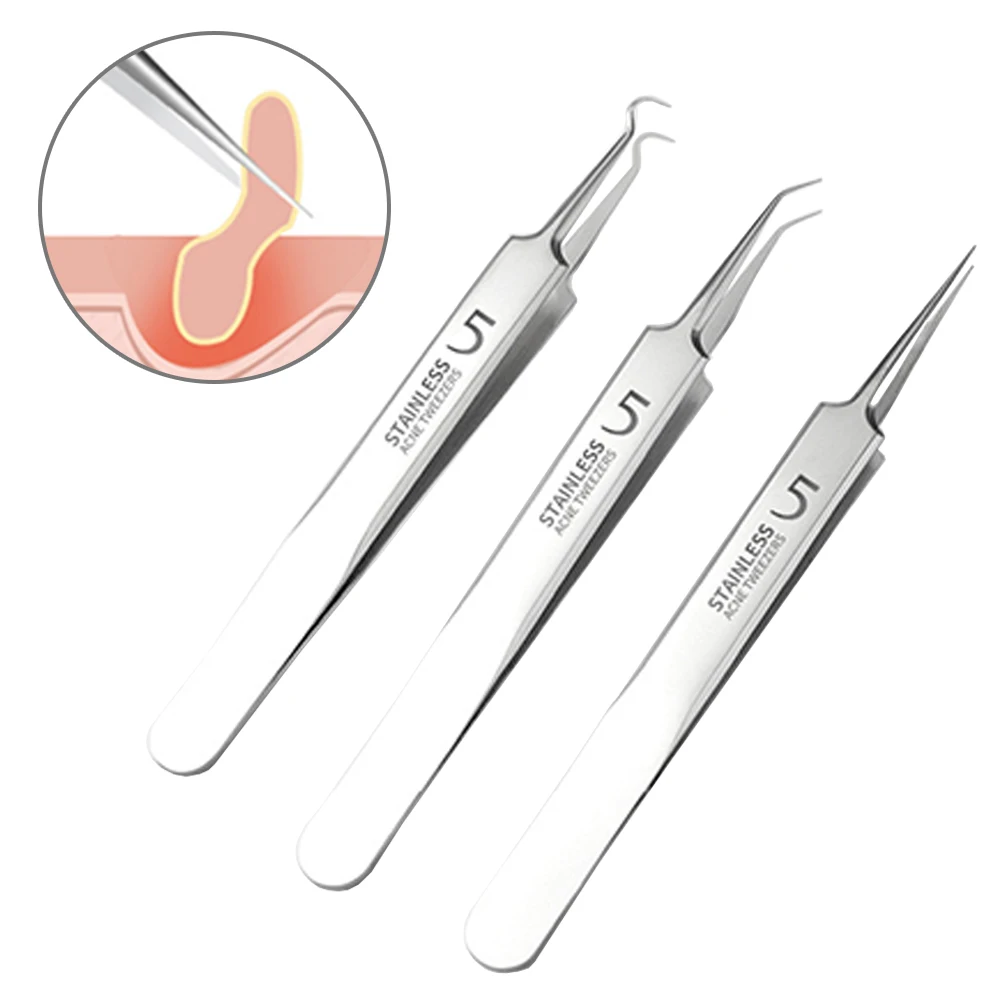 German Ultra-fine No. 5 Cell Pimples Blackhead Clip Tweezers Beauty ...