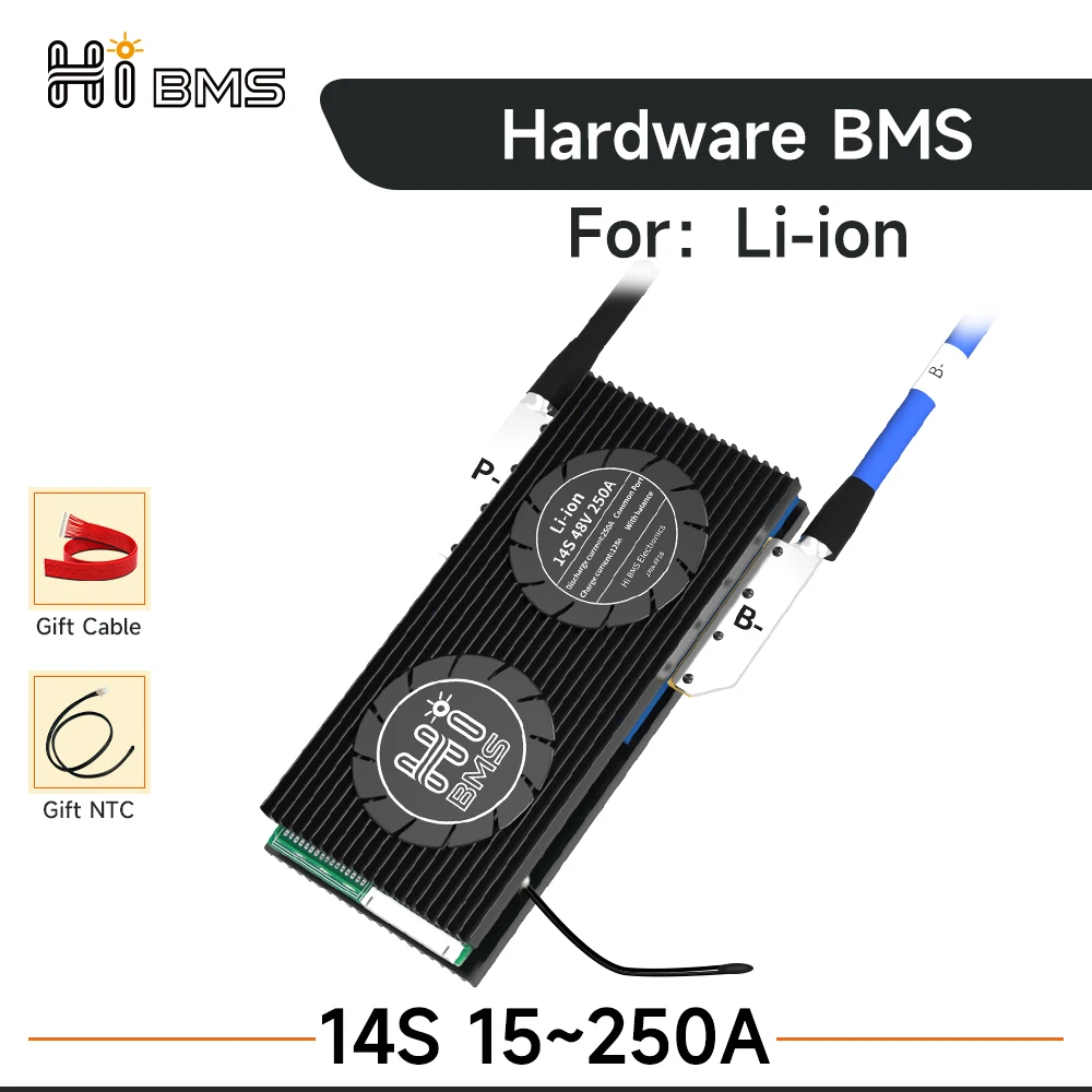 HIBMS BMS 14S 48V 52V 18650 14S bms Protection Board with NTC 30A 40A ...