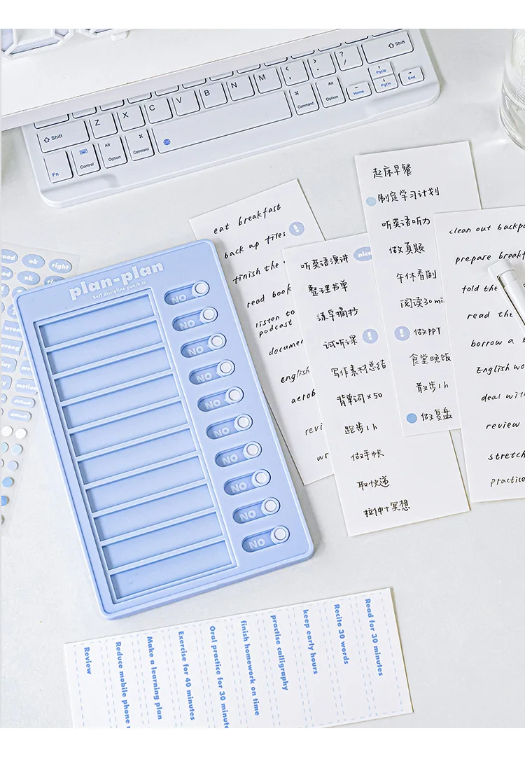Bloc note,Tableau de planification des tâches Daliy,liste de contrôle ...