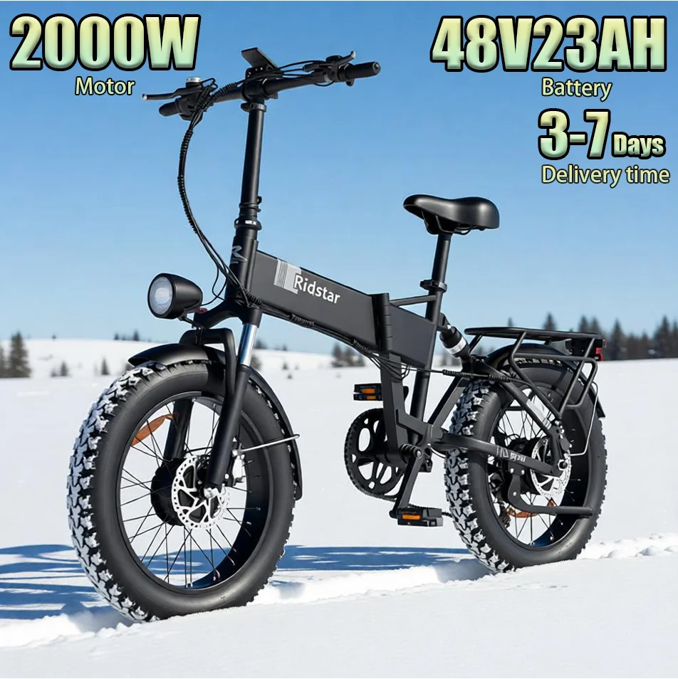 Ridstar H20 Pro E bike 2000W Dual Motor 48V23AH Battery Folding ...