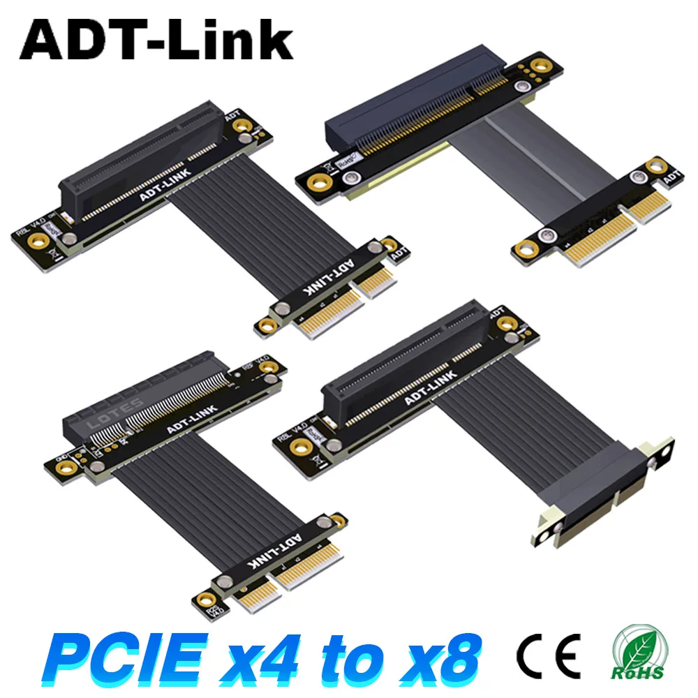 PCI-Express-4-0-X4-To-X8-Extension-Cable-PCIe-3-0-Riser-Cable-Jumper ...