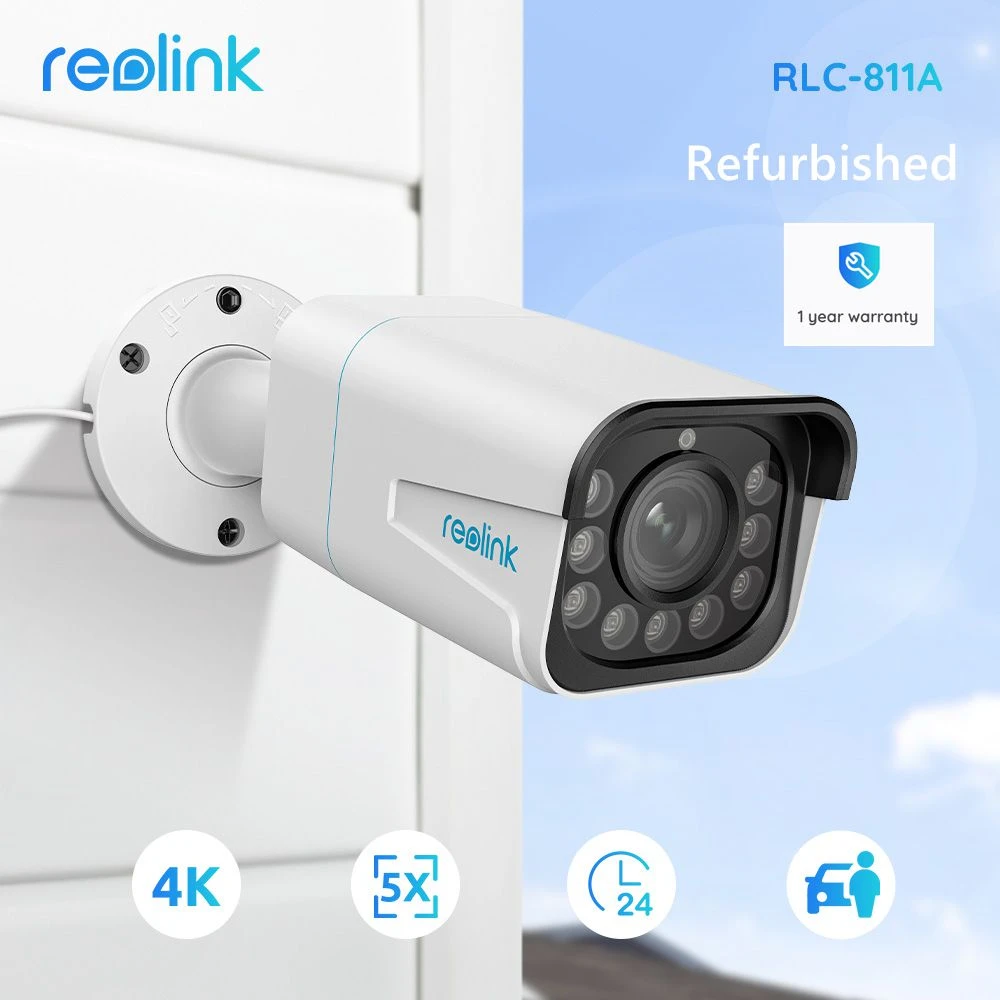 [Refurbished IP Camera]Reolink 4K 8MP Smart PoE CCTV Camera Security Protection Night Vision RLC ...