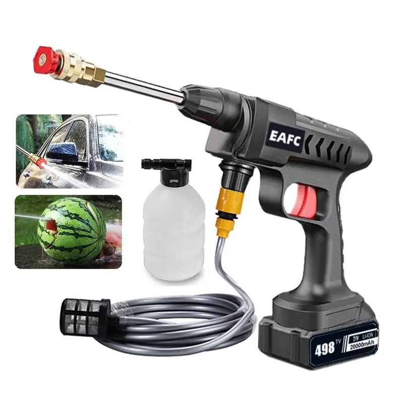 20000mAh Car Wash Gun Washer Spray Nozzle High Pressure Cleaner for ...