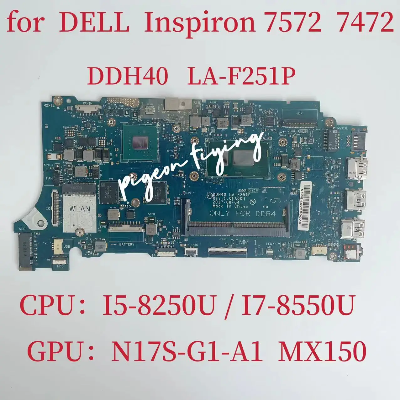 DDH40-LA-F251P-Mainboard-FOR-DELL-Inspiron-7572-7472-Laptop-Motherboard ...