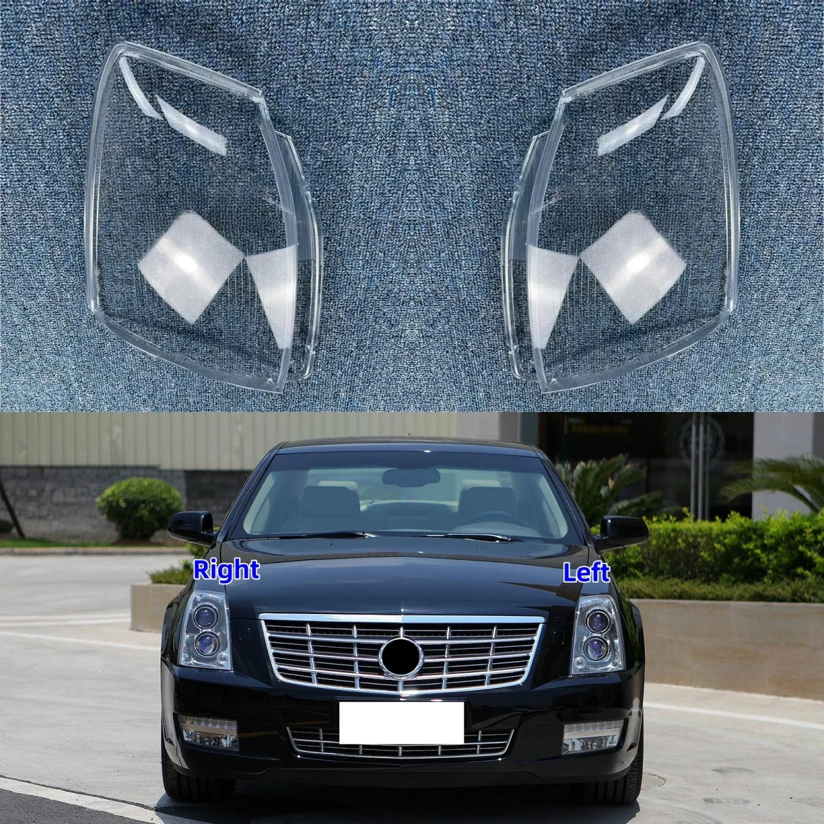 For Cadillac SLS 2007 2008 2009 2010 2011 2012 Transparent Headlamp ...