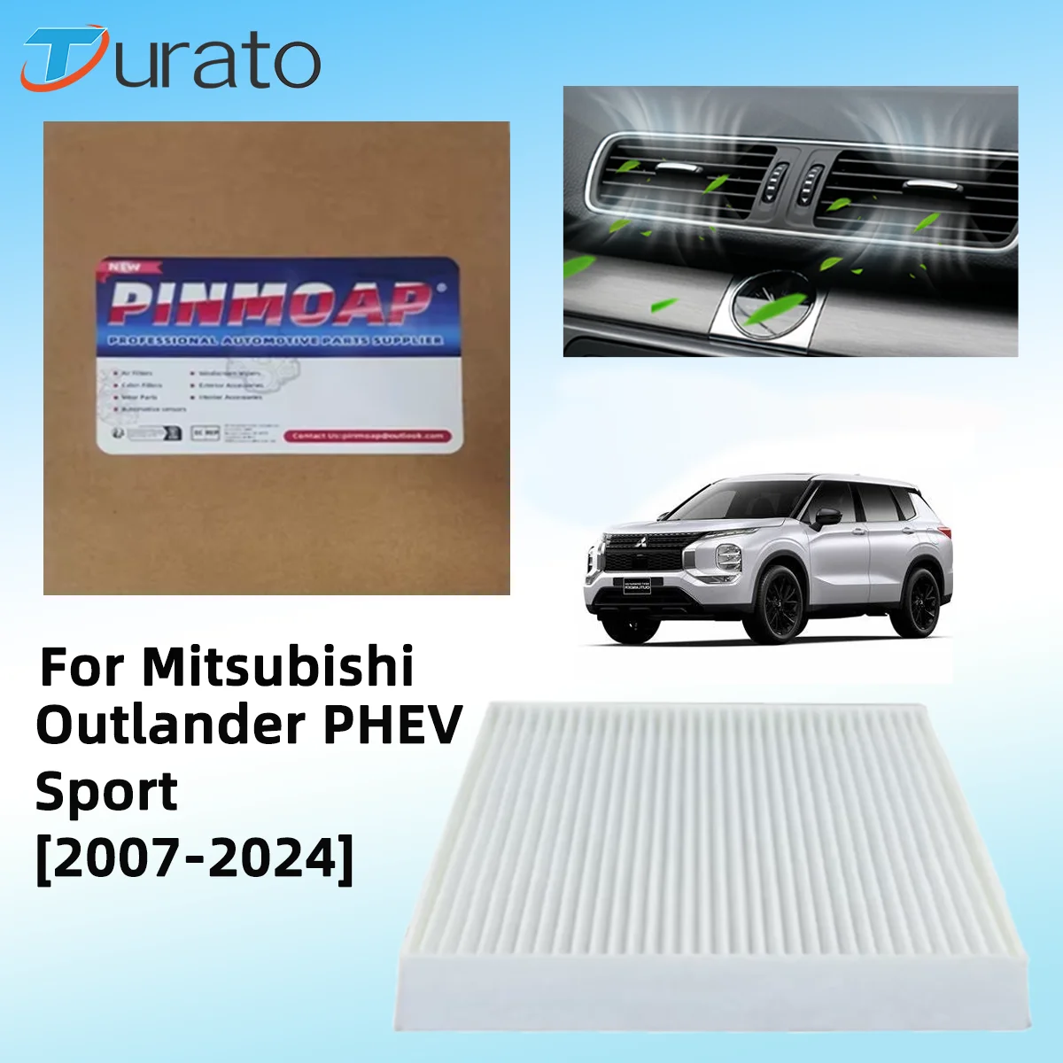 Car Cabin Air Filter For Mitsubishi Outlander PHEV Sport 2007-2024 ...