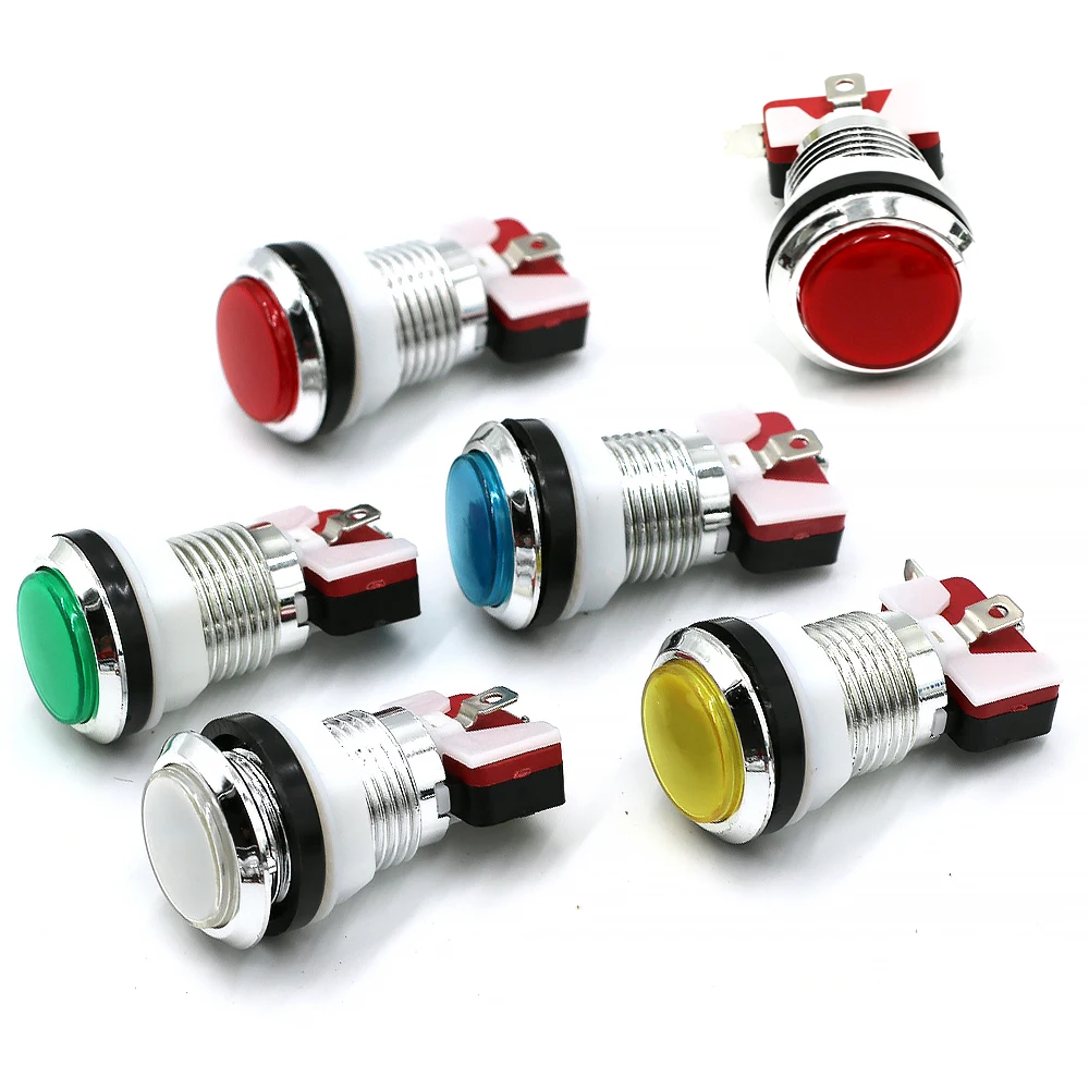 5V-12V-32MM-LED-CHROME-Plated-Light-Illuminated-Switch-Push-Button ...