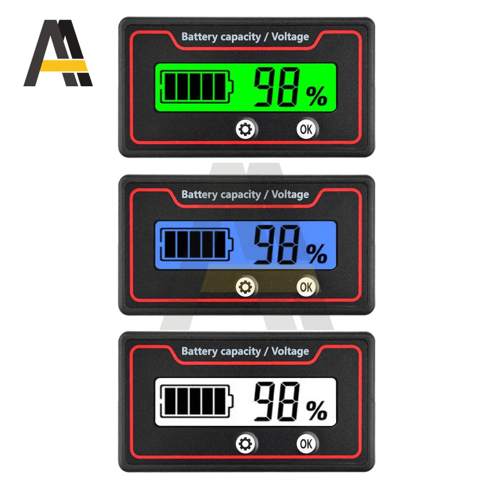 9-120V Battery Power Display Meter Lithium Lead Acid Battery Iron ...