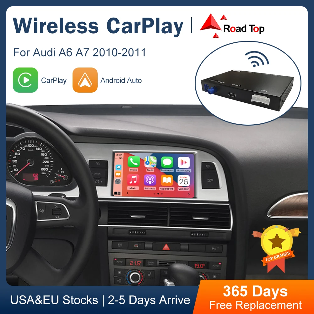 Road-top-Wireless-Android-Auto-Interface-for-Audi-A6-C6-A7-C7-2010-2011 ...