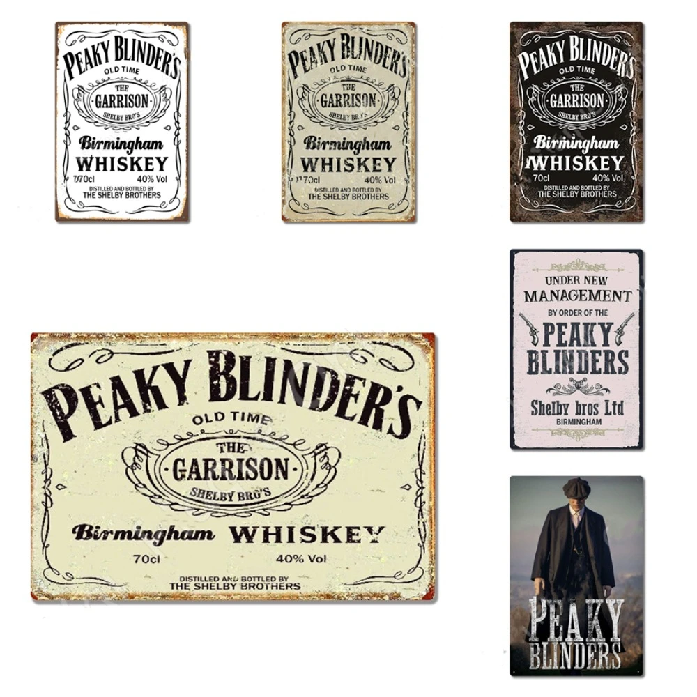 Vintage-Tin-Sign-Peaky-Blinders-Whiskey-Metal-Sign-Poster-Placa-de-Arte ...