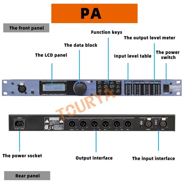 PA/PA2/260 professional digital audio processor 3 into 6 out of speaker ...