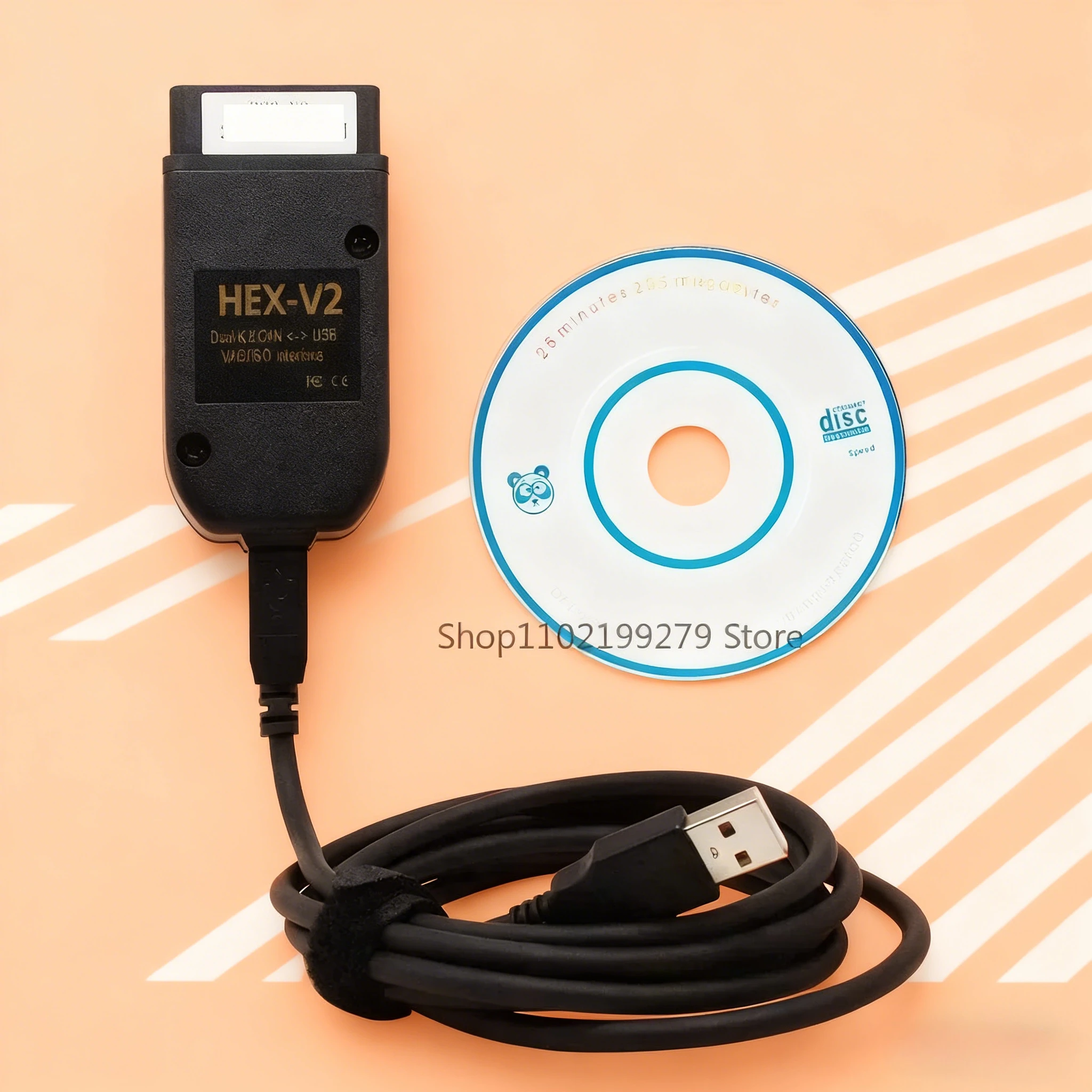 NEW VCDS VAGCOM Interface VCDSCAN HEX V2 Update 23.3.3 FOR VW For AUDI ...