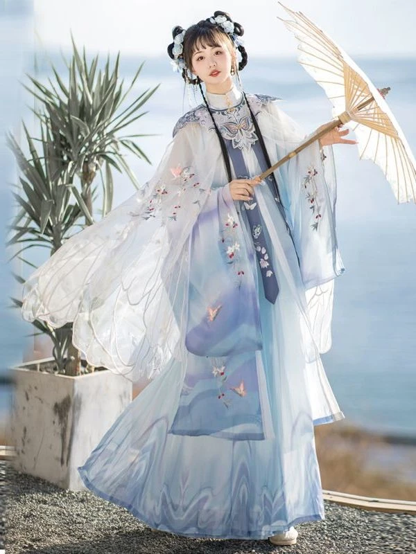 Noble Princess Hanfu Chinese Ancient Yunshouldered Ming Style Standing ...