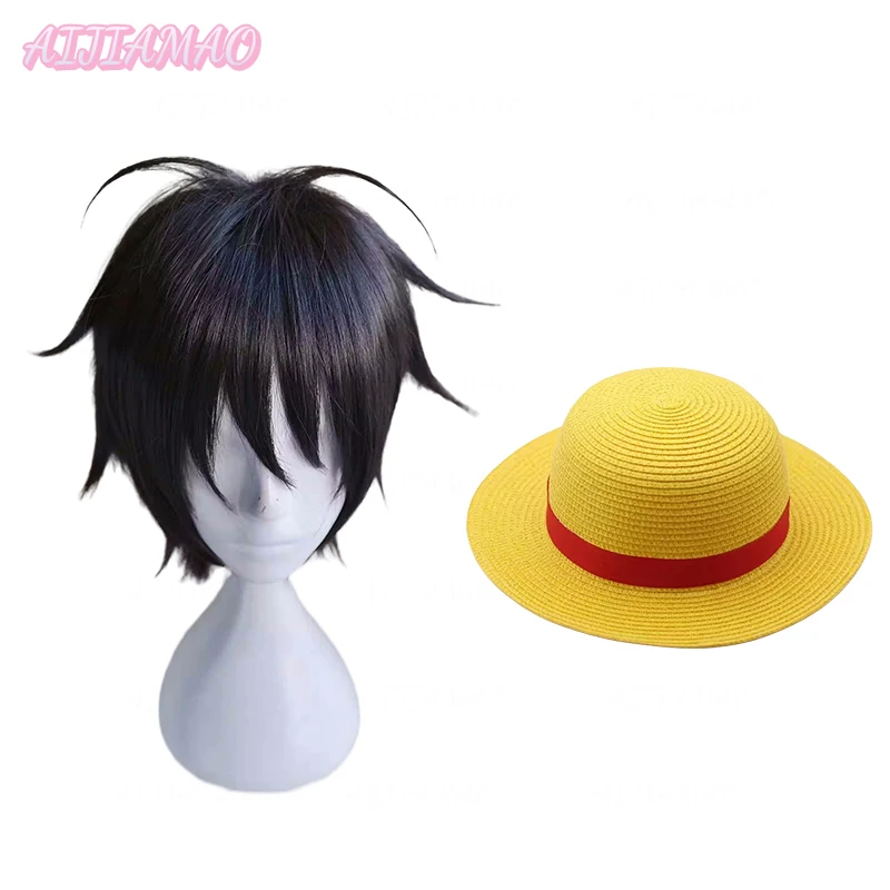 High-Quality-Anime-One-Piece-Monkey-D-Luffy-Short-Black-Cosplay-Wig ...
