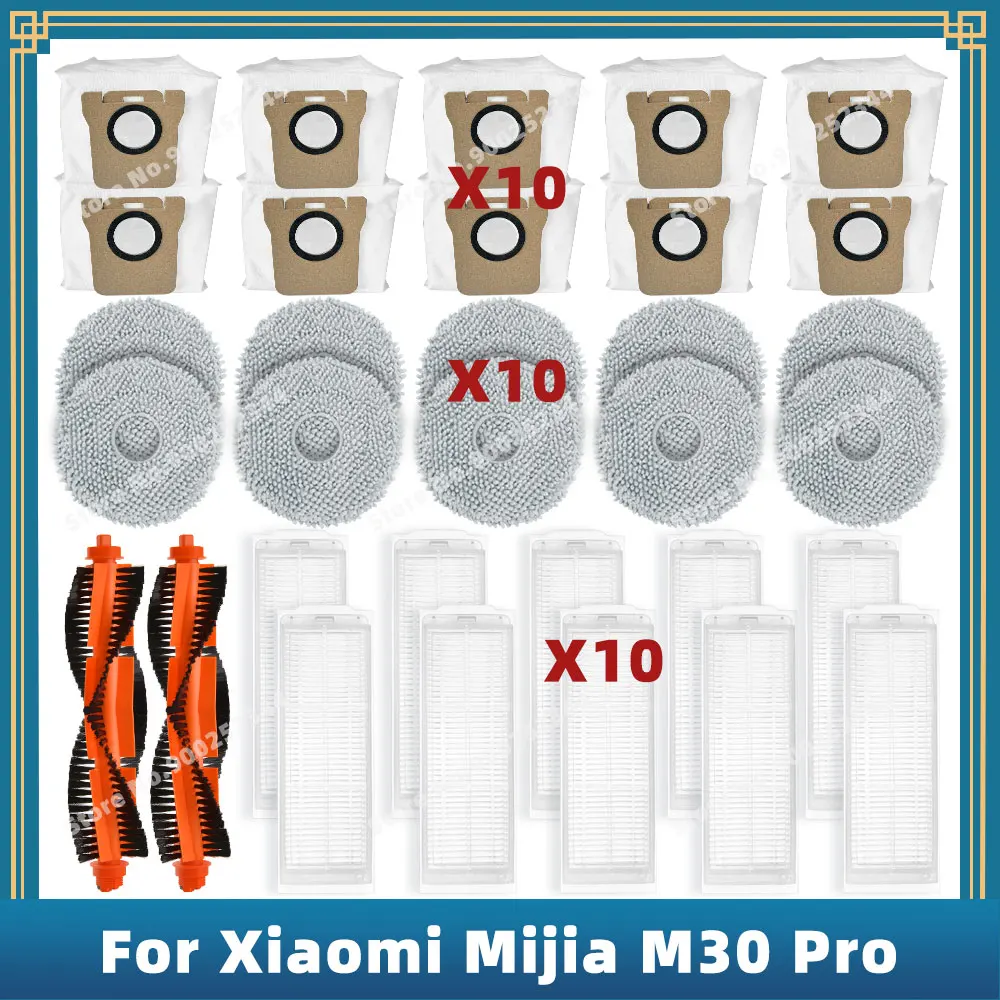 Compatible For Xiaomi Mijia M30 Pro C107 Replacement Spare Parts Accessories Mop Cloth Dust Bag ...