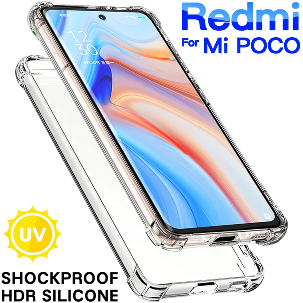 Shockproof-Cover-For-Clear-Case-Xiaomi-Redmi-Note-11-9-8-7-10-12-Pro ...