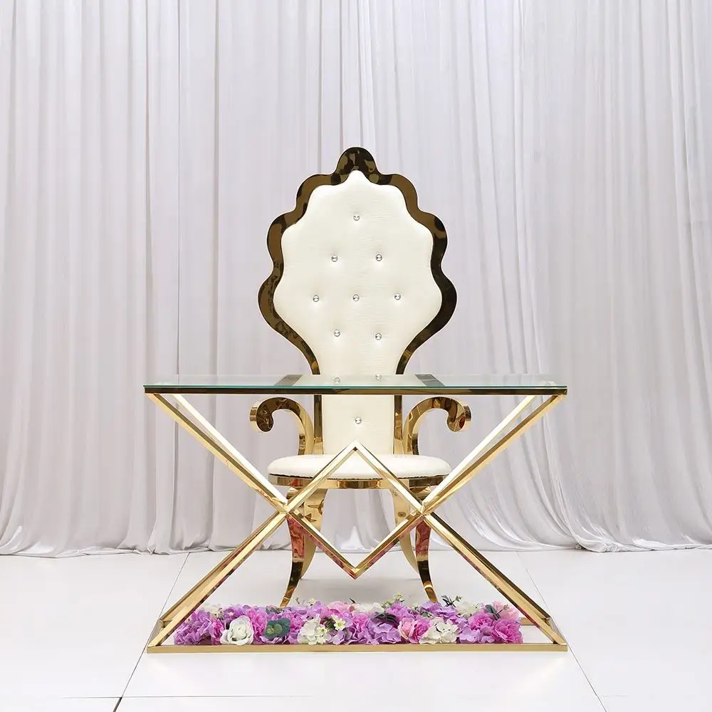 Hotel luxury specially designed furniture stainless steel gold wedding ...