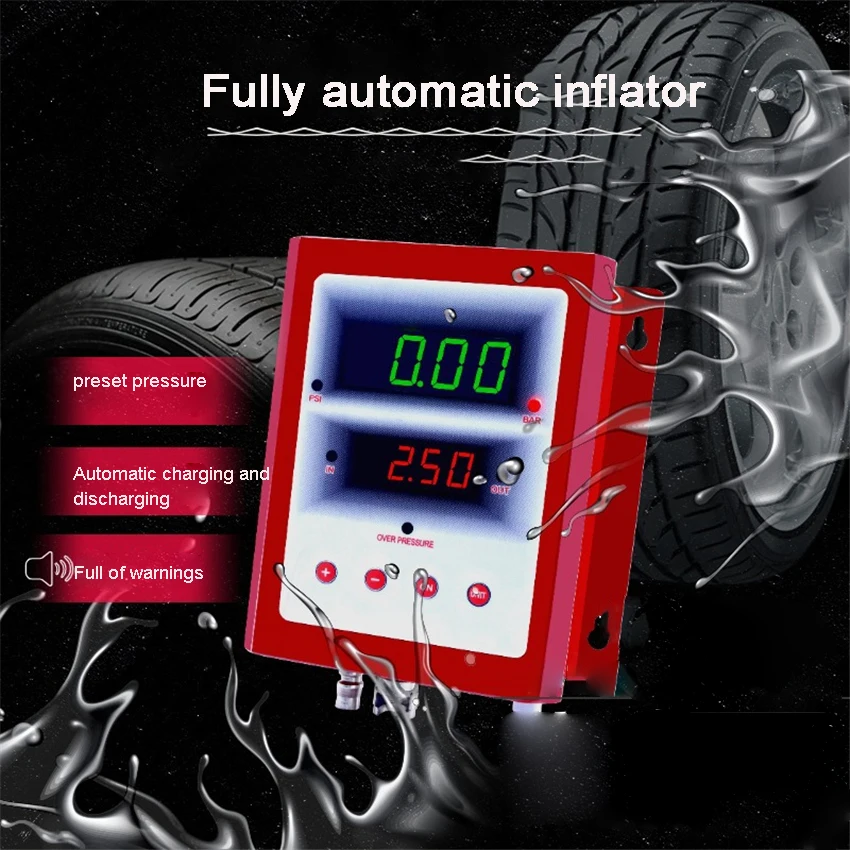 110V-220V High-precision Fully Automatic Inflator For Car Tires 45W ...