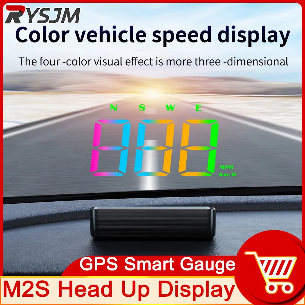 Car-Head-Up-Display-M2S-HD-GPS-Speedometer-Speed-KMH-MPH-With-Alarm-HUD ...
