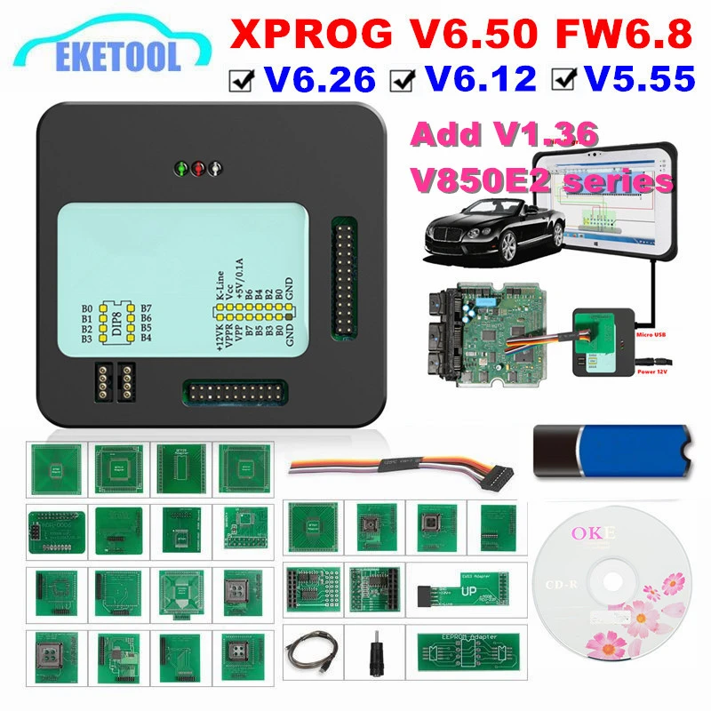 Xprog V6.50 V6.26 Add V850e2 Function V6.12 V5.55 Xprog-m Ecu ...