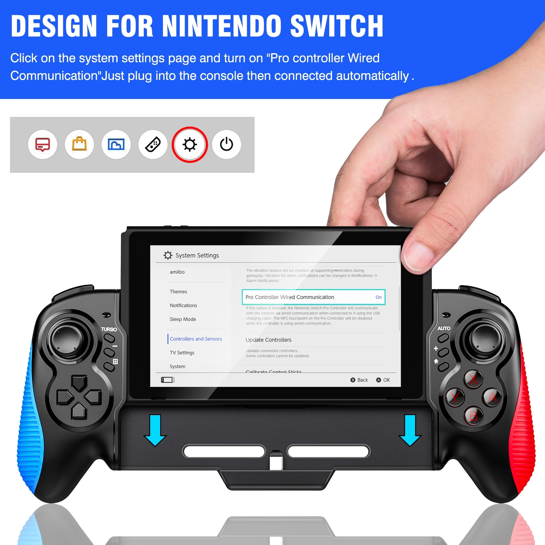BEBONCOOL For Nintendo Switch Controller Switch OLED Handheld Double Motor Vibration Joystick For Nintendo Switch Accessories