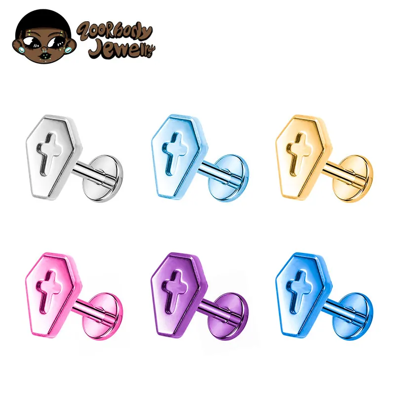 ASTM-F136-Titanium-Piercing-Gothic-Coffin-Cross-Labret-Tragus-Helix ...