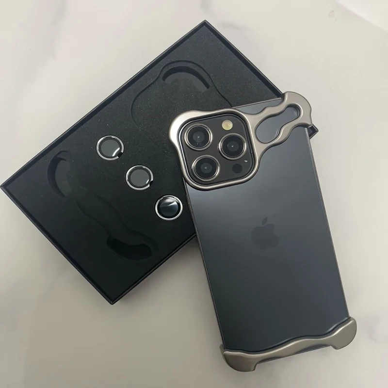 Iphone 15 Pro Max Case Luxury Irregular Aluminum Alloy Bumper Phone ...