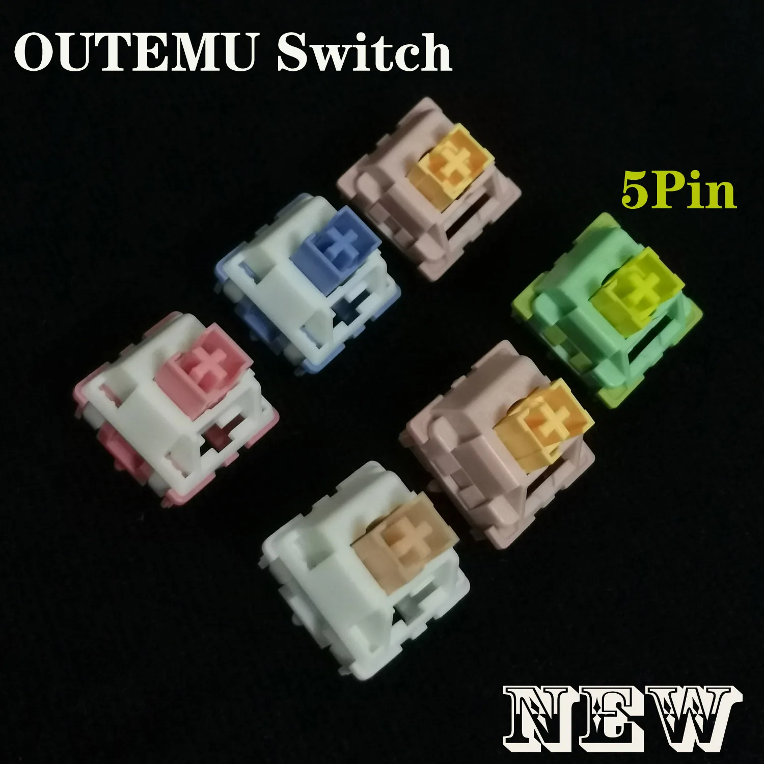 Outemu-Silent-Cream-Yellow-Switch-Mechanical-Keyboard-5Pin-Tactile ...