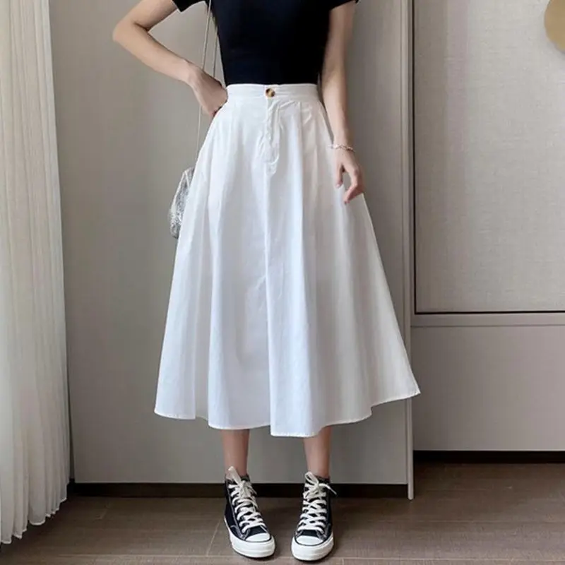 Women's Clothing Solid Color Versatile Comfortable White Spring Autumn ...