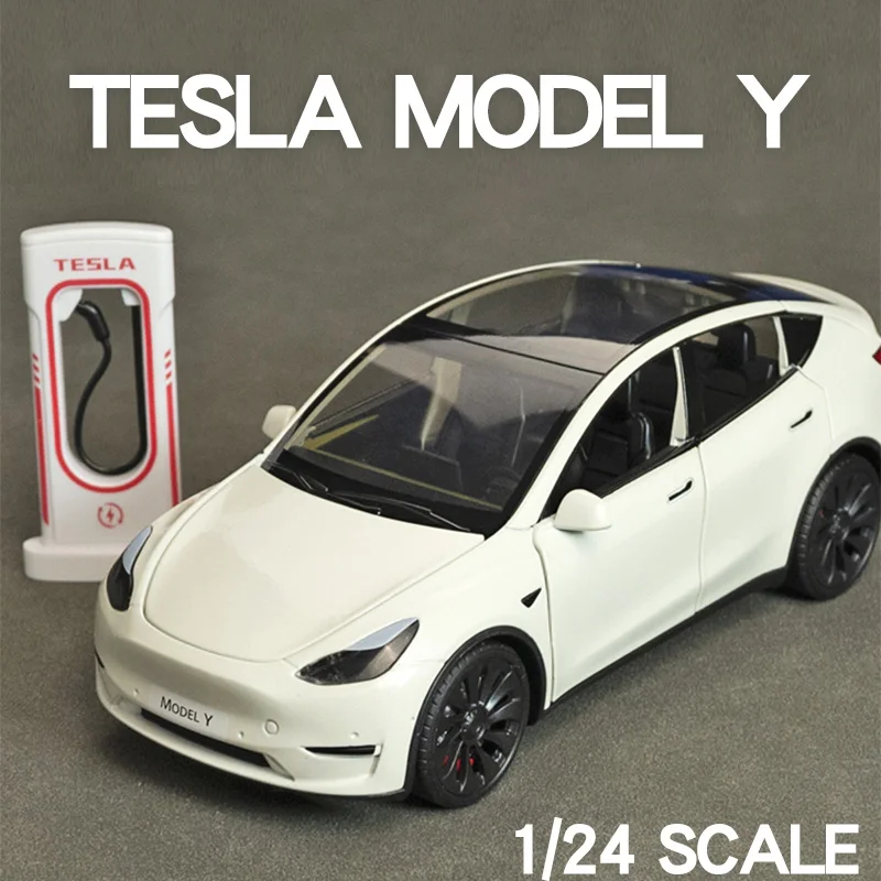 1:24 Scale Tesla Model Y Roadster Alloy Model Car Metal Diecast Vehicle ...