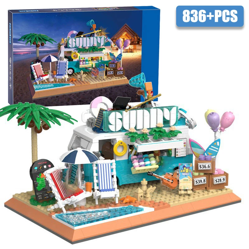 Construction Blocks Van | Construction Blocks Bus | Van Building Blocks ...