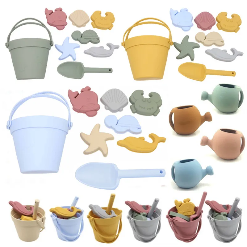 Summer Beach Toys for Kids Soft Silicone Sandbox Set Beach Game Toy for ...