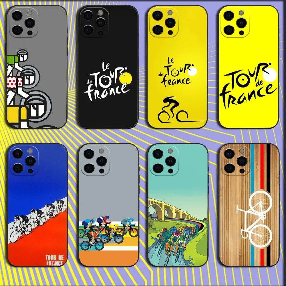 T-Tour De France Bike Phone Case For iPhone 16,15,14,13,12,11,Pro,X,XS ...