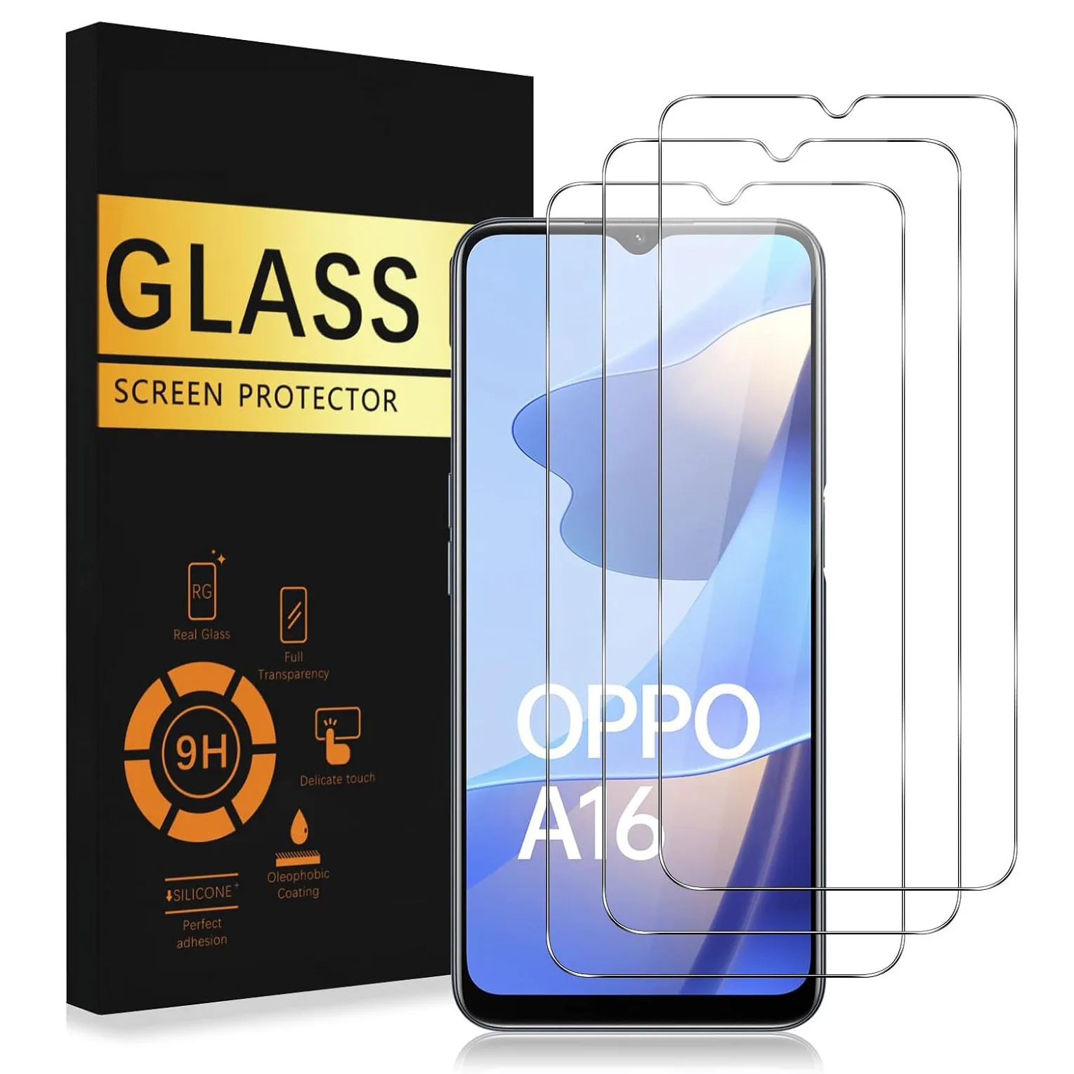 3pcs Tempered Glass For OPPO A16 A16S Screen Protector Glass OPPO A16K ...