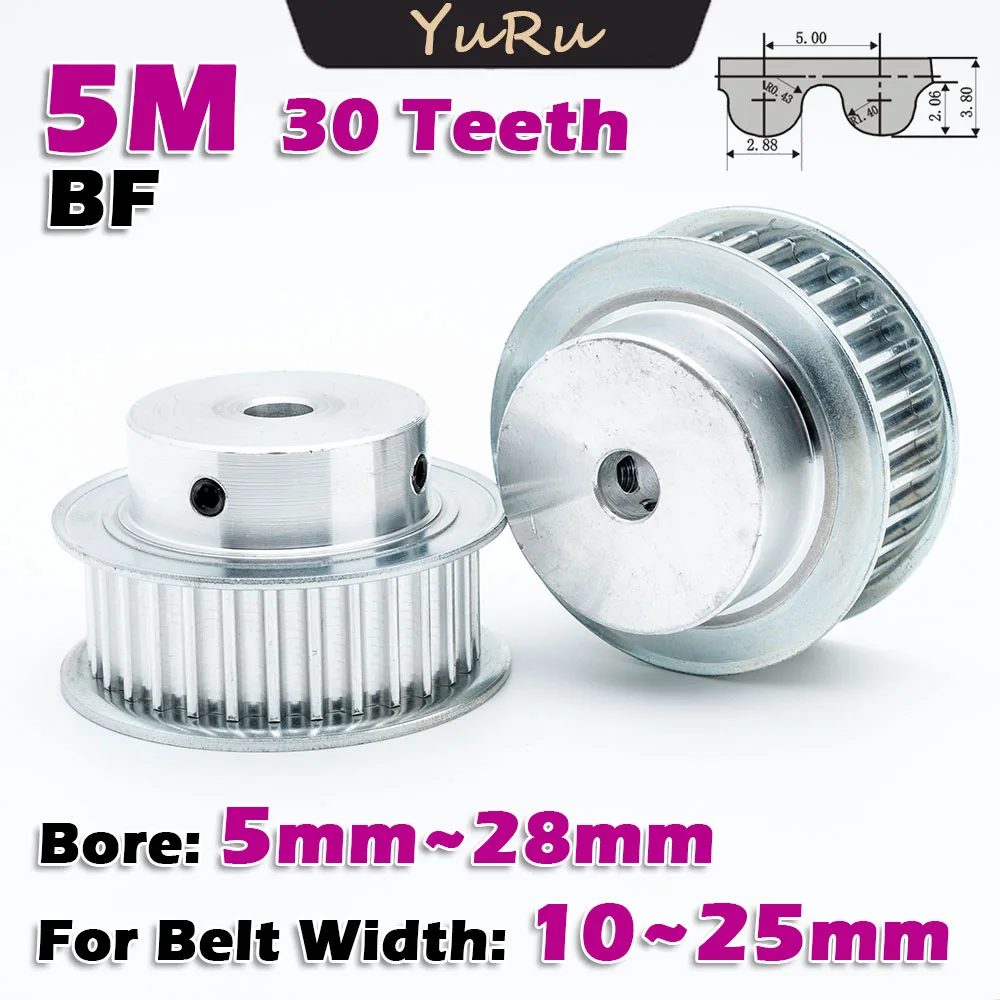 BF HTD 5M 30 Teeth Timing Belt Pulley Bore 5~28mm HTD5M 30T Width 11 ...