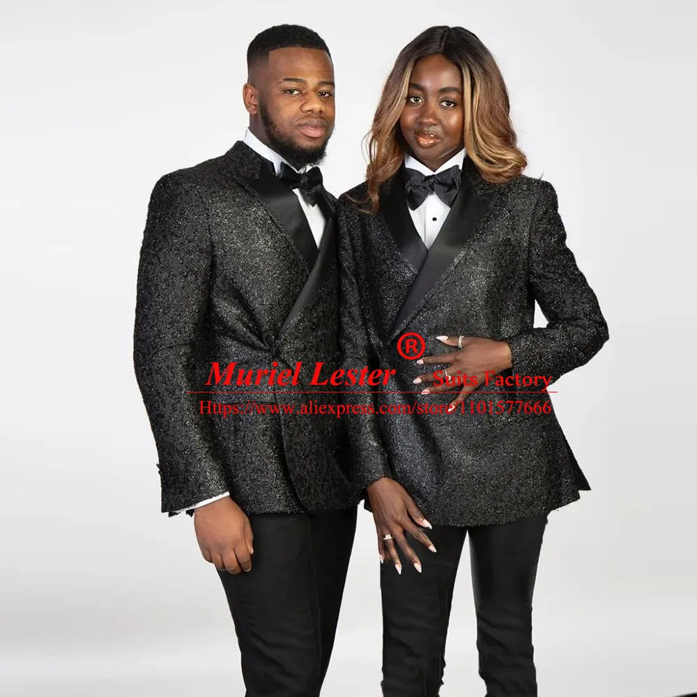 Luxury Couple Suits Men/Women Classic Formal Prom Party Wedding Tuxedo ...