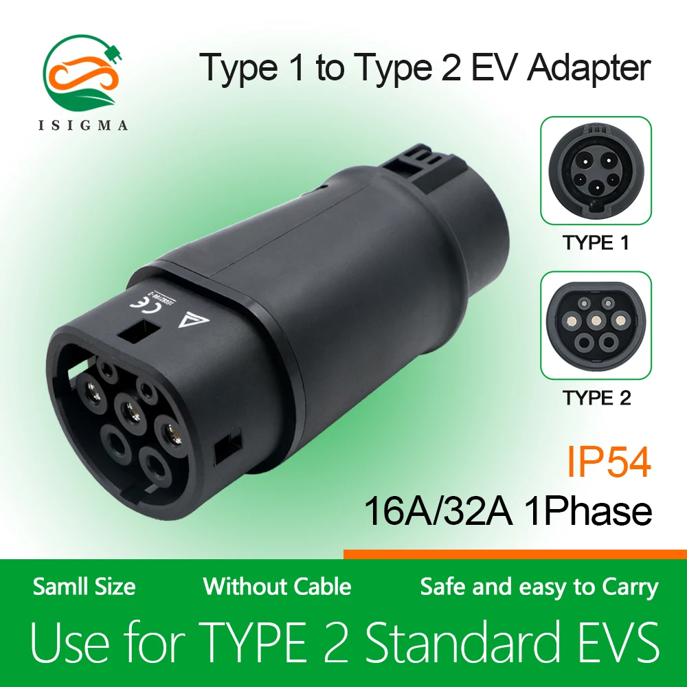 16A-32A-Tesla-EV-Charger-Adapter-Socket-Type1-J1772-to-Type2-IEC-62196 ...