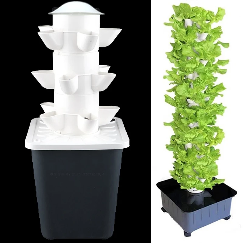 DIY Vertical Tower Planters With 5Holes Detachable PP Colonization Cups ...