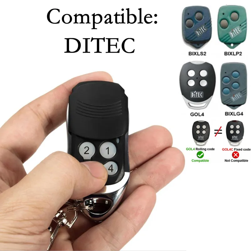 DITEC-Garage-Door-Remote-Control-433MHz-Rolling-Code-For-GOL4-BIXLG4 ...