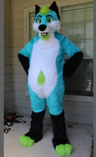 Halloween-Long-Fur-Husky-Dog-Fox-Fursuit-Furry-Mascot-Costume-Suit ...