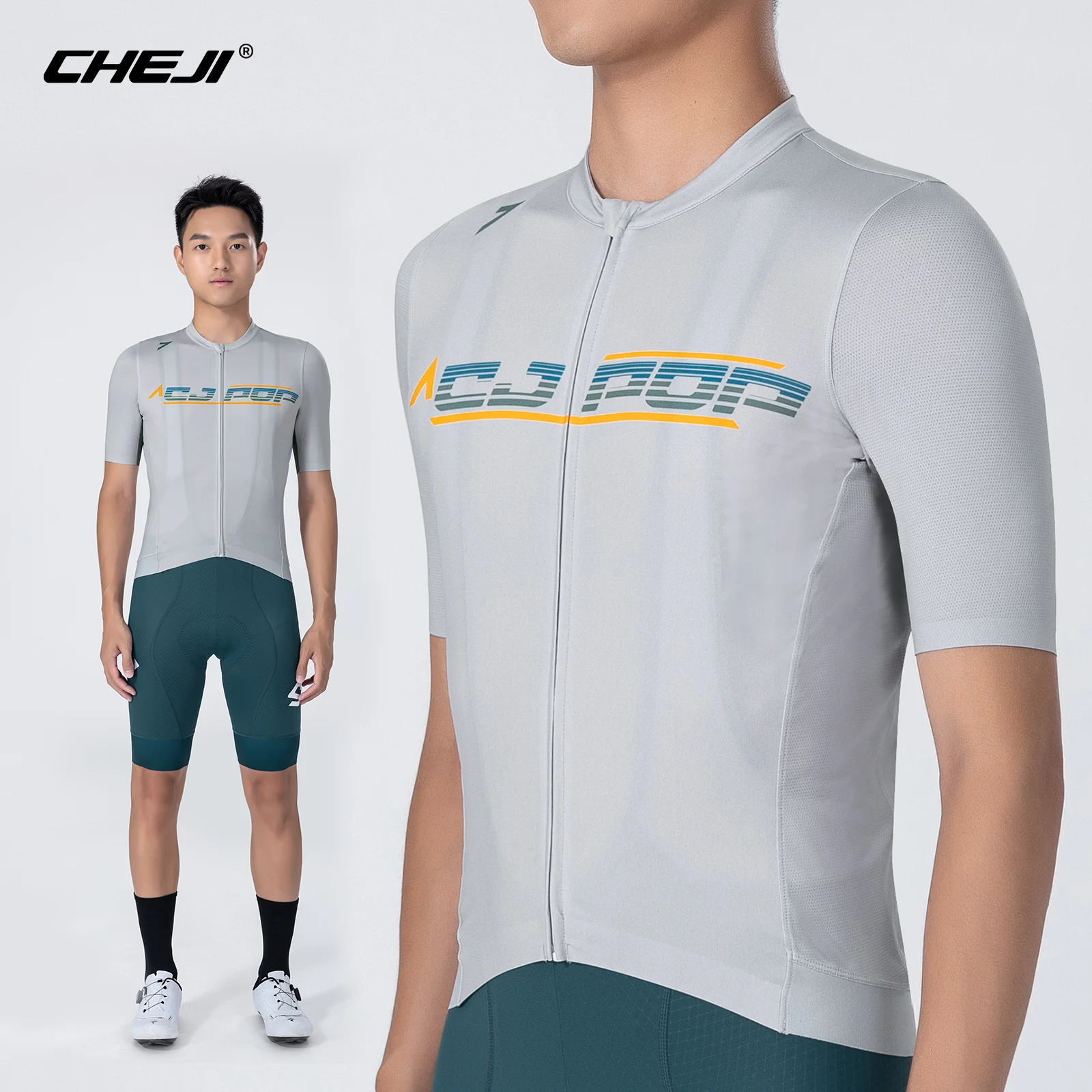CHEJI-Cycling-Jerseys-for-Men-Short-Sleeved-Tops-Quick-Dry-Yyk-Zipper ...
