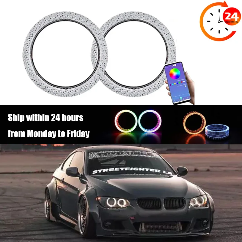 2pcs-3inch-Angel-Eyes-Halo-Rings-Rectangular-DRL-LED-Tuning-For-Car ...