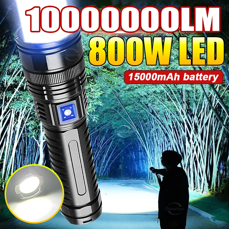Most-Powerful-10000000LM-Led-Flashlight-with-COB-Newly-800W ...