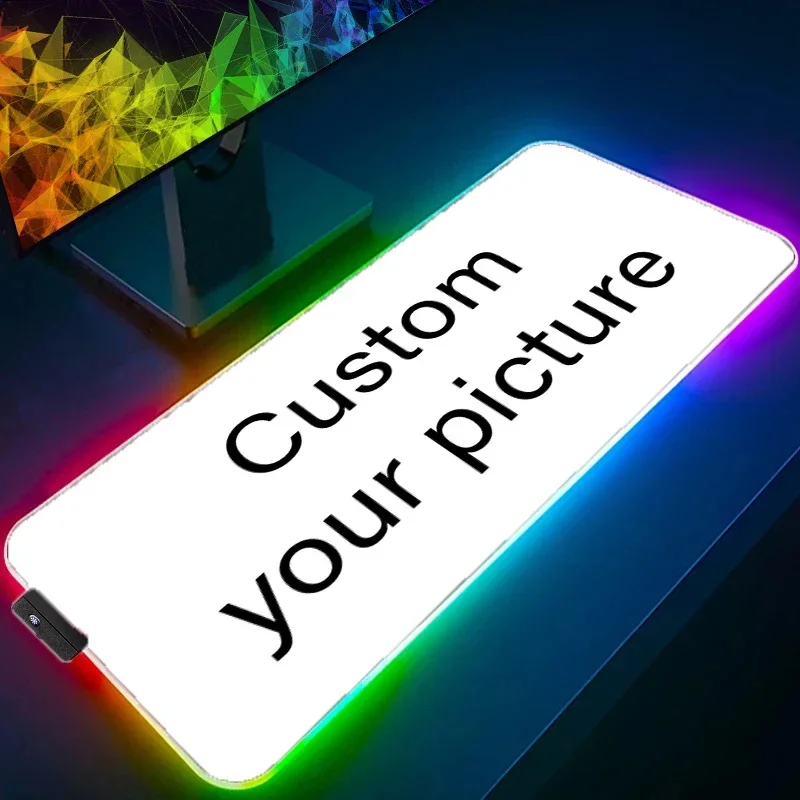DIY Custom Large Size RGB Mouse Pad Rubber XXL Anime Logo Gaming LED ...