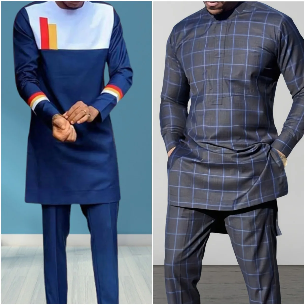 2024-Kaftan-2Piece-Men-Clothing-Sets-Male-Suits-Outfit-Long-Sleeve-Zip ...