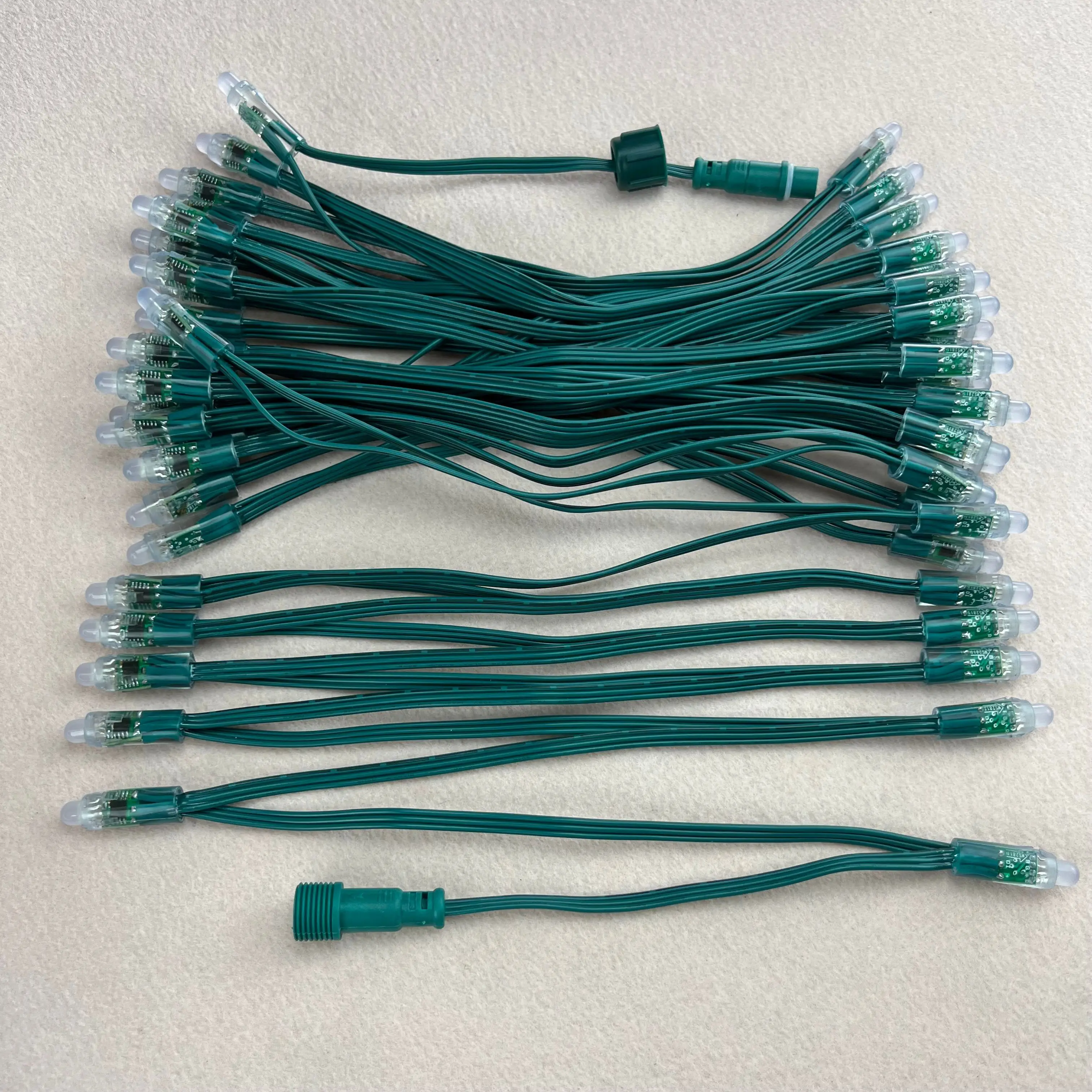 50pcs-set-bullet-type-25cm-10-inches-spacing-DC5V-addressable-12mm ...