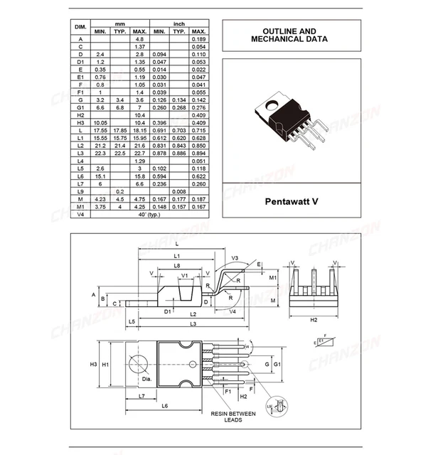 Tda2003 Vs Tda2030 TDA2050 IC TDA2050 Original Amplifier IC TDA2030