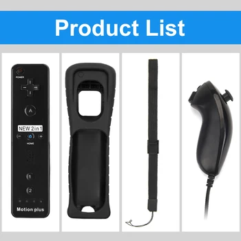 Mando inalámbrico 2 en 1 con Motion Plus para Nintendo Wii, mando a ...